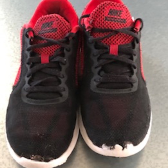 Nike | Shoes | Black And Red Nike Jx Sneakers Size 8 | Poshmark
